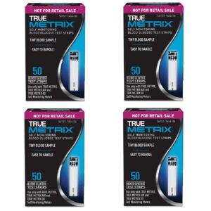 4 x 50ct true metrix® nfrs test strips (200 test strips)