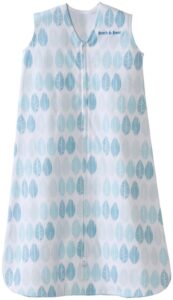 halo sleepsack, 100% cotton, fossil, aqua, xlarge