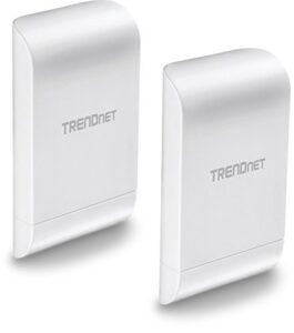 trendnet 10dbi wireless n300 outdoor poe pre-configured point-to-point bridge bundle kit, tew-740apbo2k, 2 x pre-configured wireless n access points, ipx6 rated housing, built-in 10 dbi antennas white