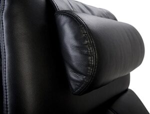 octane seating recliner headrest pillow neck support - bonded black leather