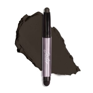 julep eyeshadow 101 crème-to-powder waterproof eyeshadow stick – charcoal matte – long-lasting, crease-proof, smoky deep gray matte cream eyeshadow with built-in smudger