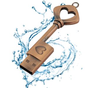 usbkingdom 32gb usb 2.0 flash drive metal heart key ring shape waterproof key chain usb pen drive memory stick pendrive thumb drive