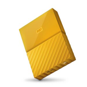 wd 4tb yellow my passport portable external hard drive - usb 3.0 - wdbyft0040byl-wesn