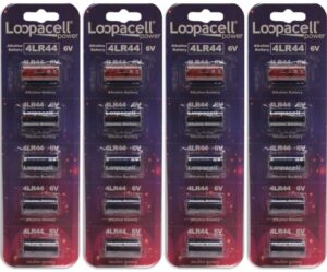 loopacell 4lr44 / 476a / px28a / a544 / k28a / l1325 6v battery pack of 20