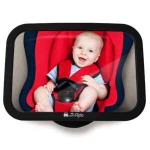 baby car mirror - shatterproof car rearview mirror to see child/infant in baby seat, safety mirror, easy installation