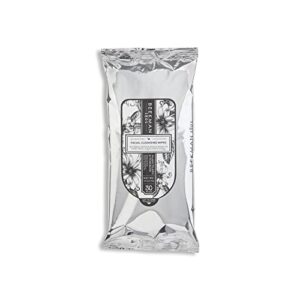 beekman 1802 face wipes, ylang ylang & tuberose - 30 count - with goat milk, aloe, vitamin e & coq10 - alcohol free, biodegradable & cruelty free