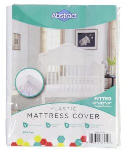 abstract fitted plastic mattress cover for portable crib/standard crib (standard crib (28" x 52"))