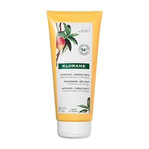 klorane nourishing conditioner with mango butter, moisturize and hydrate dry hair, paraben, silicone, sulfate free, 6.7 ounce