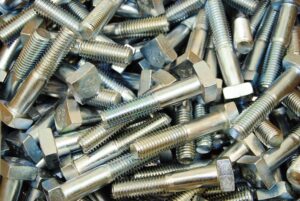 (20) square head 5/8-11 x 3 zinc plated bolts a307 15/16" sq