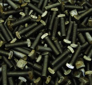 (50) square head 1/2-13 x 2 bolts unplated a307 3/4" sq