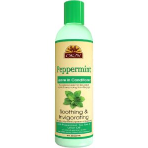 okay peppermint soothing & invigorating leave-in conditioner, 8 ounce