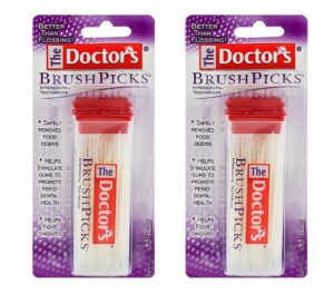 the doctor's brushpicks interdental toothpicks, 120-picks per pack (2-pack)