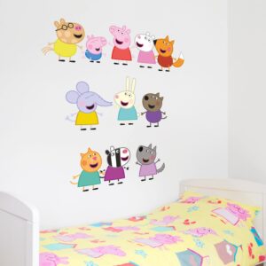 peppa pig's friends wall stickers set (large size) | official peppa pig wall stickers range