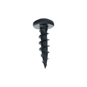 100 pack rok hardware #10 x 3/4" coarse deep thread pan head screws black phosphate wood mdf