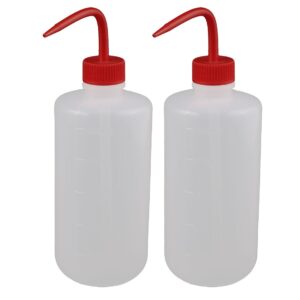 uxcell 2pcs 500ml 2mm dia soft plastic sharp beak elbow squeeze bottle succulents watering