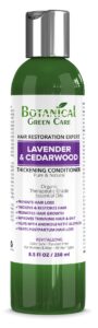 botanical green care 'lavender & cedarwood' conditioner - thickening, hair growth, strengthening conditioner for thinning hair. color safe