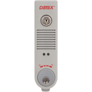 exit door alarm, 9v battery, plastic, 100db