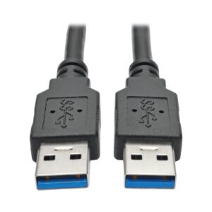 tripp lite 6 ft. usb 3.0 superspeed (a/a) cable (m/m), 28/24 awg, 5 gbps, usb type-a to type-a, black (u320-006-bk)