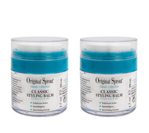 original sprout classic styling balm. non-toxic firm holding hair styling balm. 1.7 ounces. 2 pack. (packaging may vary)