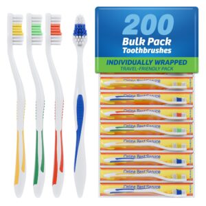 online best service 200 toothbrushes lot wholesale standard classic medium soft toothbrush