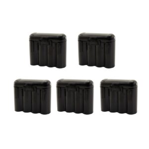 powertron 5 aa/aaa / cr123a black battery holder storage cases