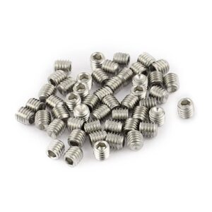 uxcell 50pcs m3 x 3mm stainless steel hex socket set grub screws headless cup point