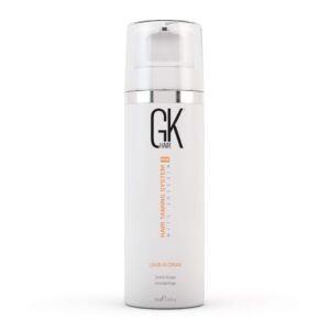 gk hair global keratin leave in conditioner cream (4.4 fl oz/130ml) conditioning hydrating smoothing moisturizing & frizz control for dry damaged hair taming before swimming or exercise