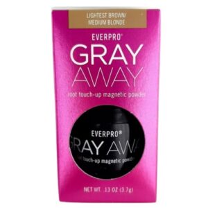 everpro gray away root touchup powder lightest brown/medium blonde, 0.13 oz