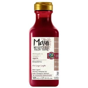 maui moisture strength & anti-breakage + moisturizing agave shampoo for color treated or chemically damaged hair, vegan, silicone- & paraben-free with sulfate-free surfactants, 13 fl oz