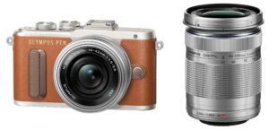 olympus pen e-pl 8 ez double zoom kit [brown][international version, no warranty]