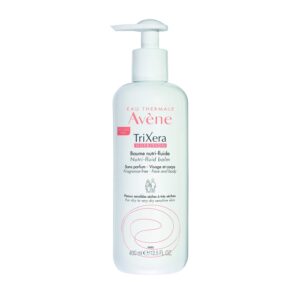 avene trixera nutrition nutri-fluid balm, ceramides, very dry, face and body, alcohol-free, pump, 13.5 oz