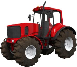 12" red farm tractor #1 wall sticker decal graphic art childrens toy play room heavy machinery outdoors game man cave bedroom office living room decor new