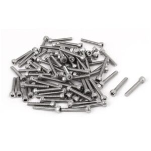 uxcell® m4x25mm thread 304 stainless steel hex socket head cap screw bolt din912 80pcs