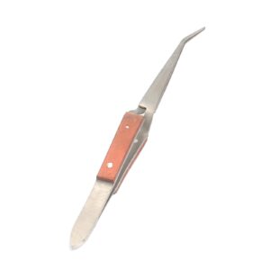 odontomed2011® tweezers w/cross locking action, curved tips & fiber handles odm