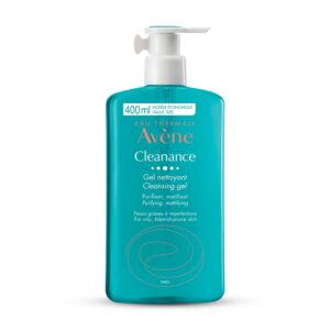 avene cleanance cleansing gel soap free cleanser for acne prone, oily, face & body, 13.5 oz