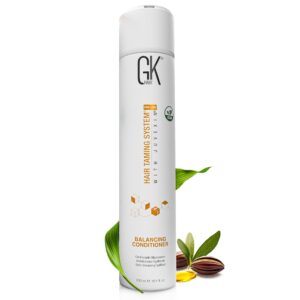 gk hair global keratin balancing conditioner (10.1 fl oz/300ml) for oily & color treated hair daily use after shampoo conditioning deep cleanser & impurities remover restores ph levels