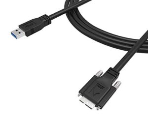 newnex usb 3.0 a/m to micro b/m with dual screw lock cable, 3m (10 ft.), superspeed supported, usb3 vision camera compatible