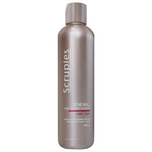 scruples renewal color retention shampoo for color treated hair - safe for all hair colors - prevents color fade - for daily use by men & women