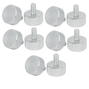 uxcell® computer graphics card m3.5x6mm flat head knurled thumb screws silver tone 10pcs