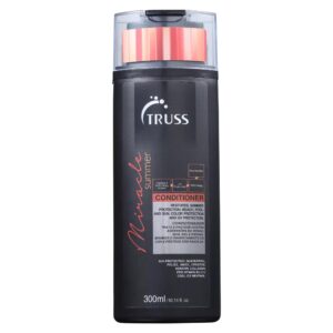 truss miracle summer conditioner - moisturizing conditioner, protects hair from sun, uv, ocean & pool water, adds shine, prevents color fading - all hair types (10.14oz)