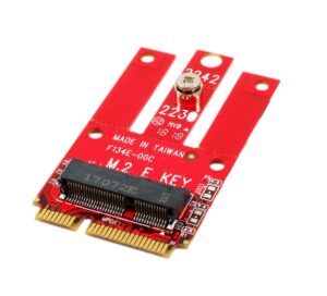 ableconn mpex-m2wl mini pcie adapter with m.2 key e slot - support pcie and usb based m.2 e key and a-e key module for mini pci express - work for wifi & bluetooth m2 module