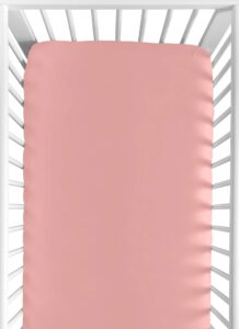 coral fitted crib sheet for feather collection baby/toddler bedding set