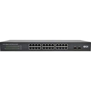 tripp lite 24-port gigabit ethernet switch rackmount metal 1u, 2 gigabit sfp ports 10/100/1000mbps (ng24)