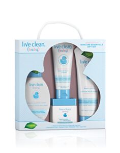 live clean baby gentle moisture skincare essentials gift set, 4-piece