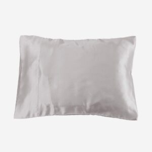 lilysilk 19 momme 100% mulberry silk pillowcase travel size, silvergray, 12" x 16"