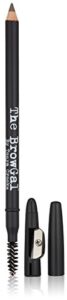 the browgal - 3 in 1, skinny eyebrow pencil - 05 with sharpener cap & spoolie brush - draws tiny brow hairs & fills in sparse areas & gaps, sharp enable, longwear, long lasting – 7.4 in, taupe color