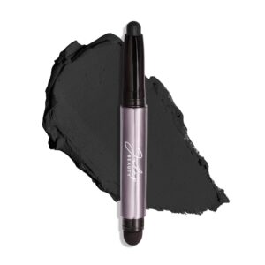 julep eyeshadow 101 crème-to-powder waterproof eyeshadow stick – onyx black matte – long-lasting, crease-proof, smooth jet-black matte cream eyeshadow with built-in smudger