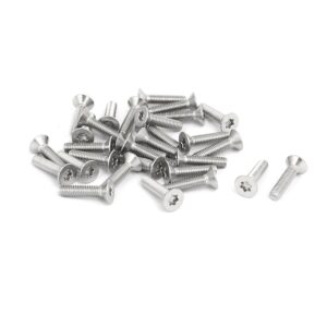 uxcell m4x18mm 304 stainless steel flat head torx machine screws fastener 30pcs