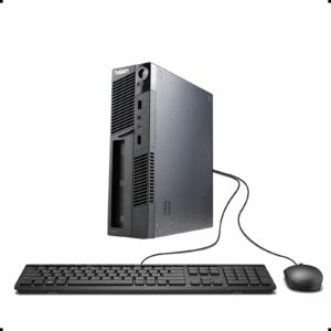 lenovo thinkcentre m90p ultra small form pc desktop computer, intel dual core i5 3.20 ghz, 8gb ram, 500gb hdd, windows 10 pro, keyboard & mouse, dvd, wifi (renewed)