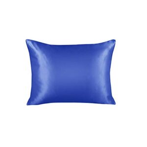 shopbedding luxury satin pillowcase for hair – standard satin pillowcase with zipper, royal (1 per pack) – blissford